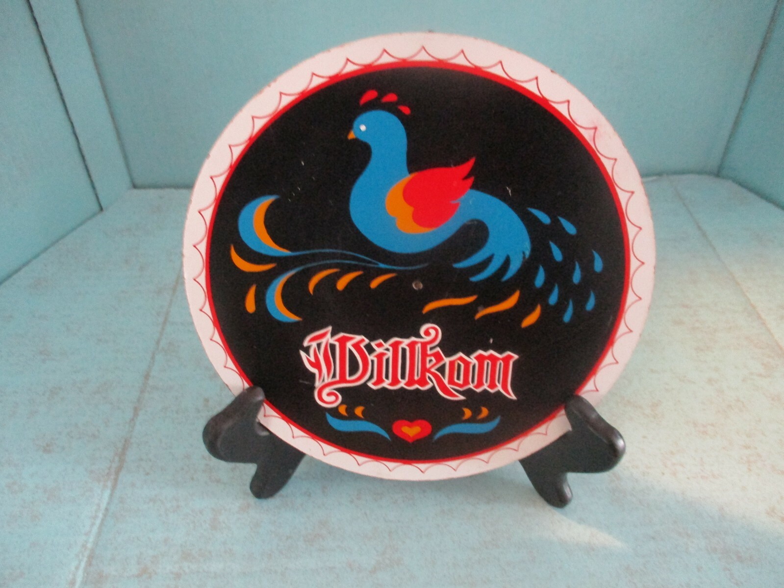 VINTAGE Pennsylvania Dutch Welcome WILCOM Folk Art Sign Zook's Dutch ...