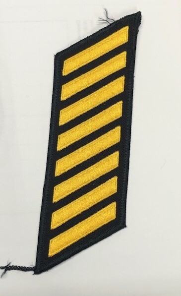 Police Years of Service Hash Mark Stripes Patch Gold on Black | eBay