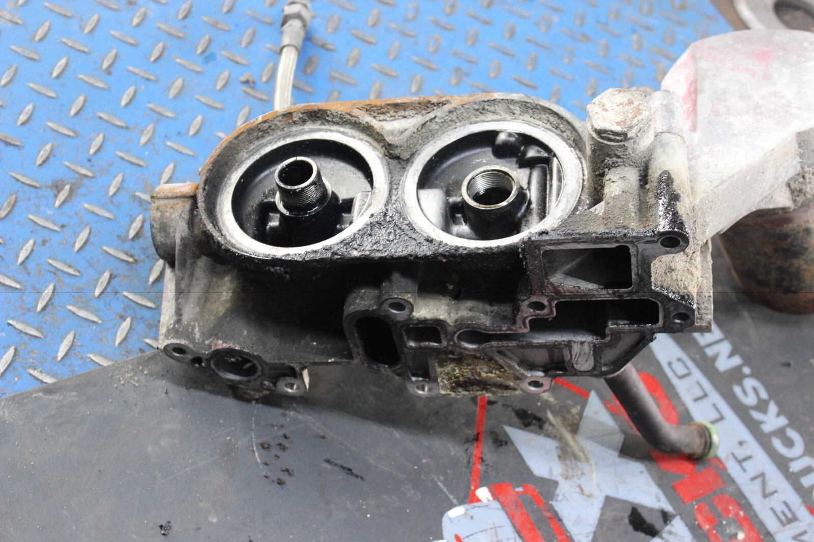 2007 MACK MP7 ENGINE OIL FILTER BASE | eBay