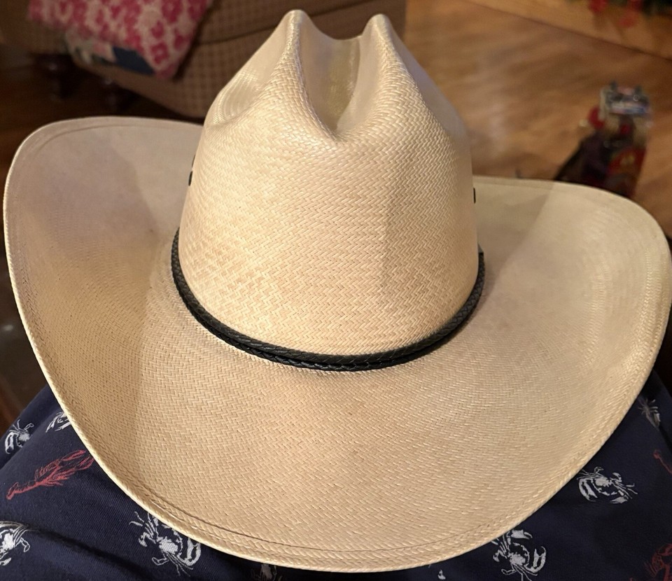 Resistol George Strait Cowboy Hat Straw Long Oval 7, EUC | eBay