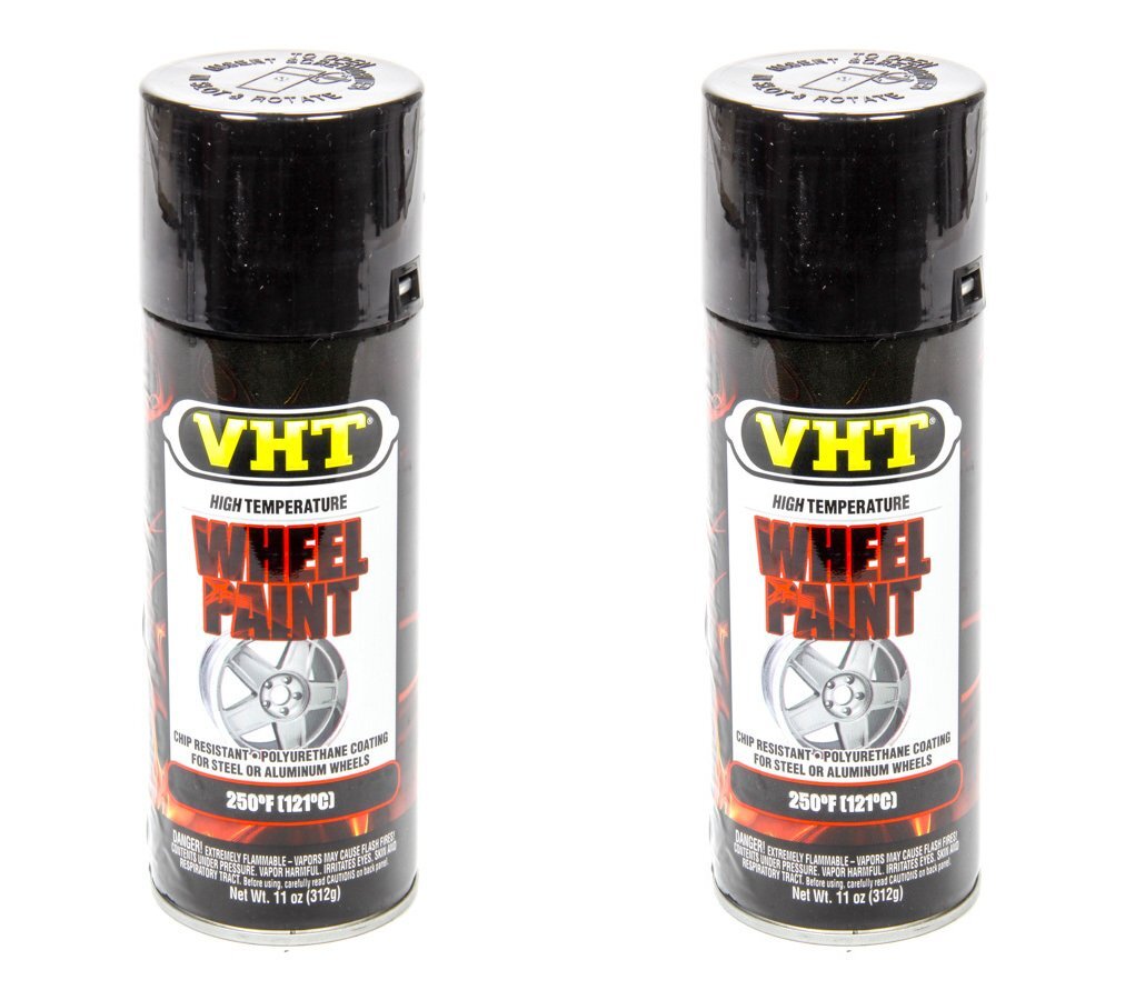 2-Pack VHT Rim Paint Black Can For Wheel Aluminum High Heat Steel Gloss ...