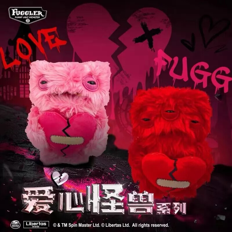 Pink-Fuggler Ugly Monster Old Tooth Pink Red Heart Love StuffedDoll ...