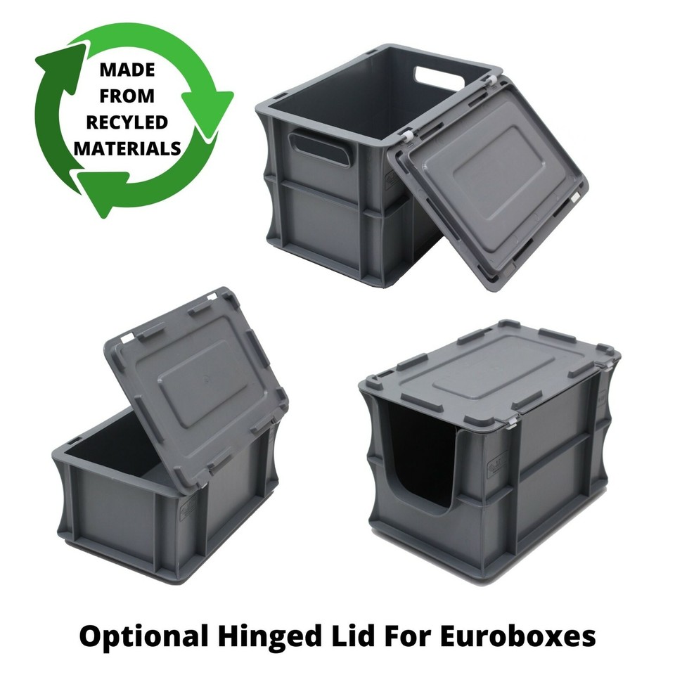 NEW Stacking Heavy Duty Commercial Type Plastic Euro Storage Box Boxes ...