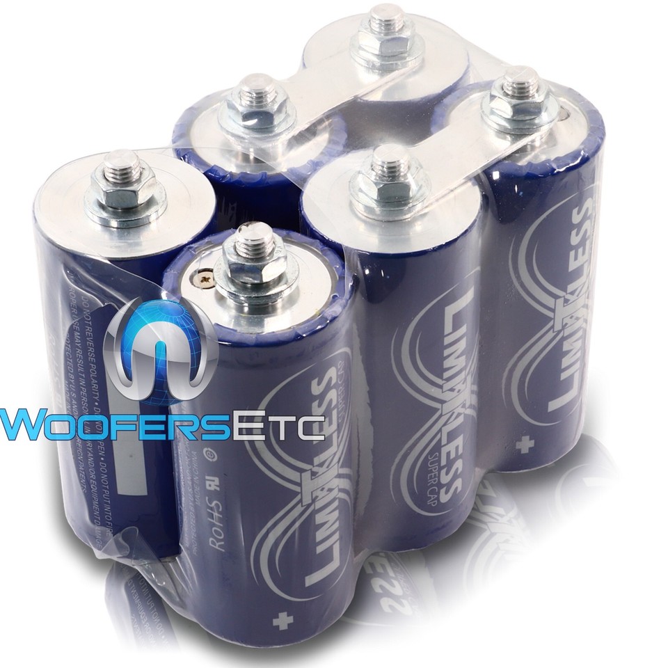 LIMITLESS LITHIUM SUPER CAP 2.7V 3000F CAPS BANK OF 6 FOR CAR AUDIO ...