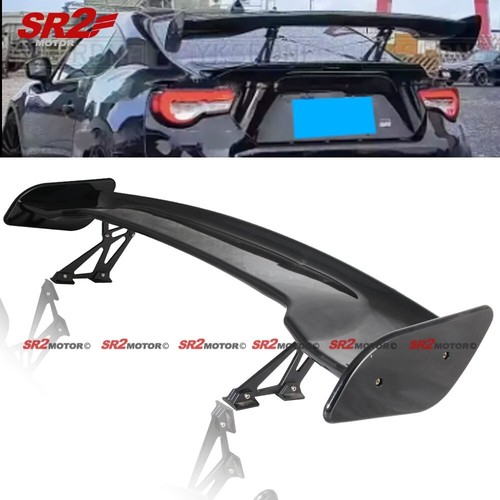 Universal 57" Inch Glossy Black ABS Wide GT Wing Rear Trunk Racing ...