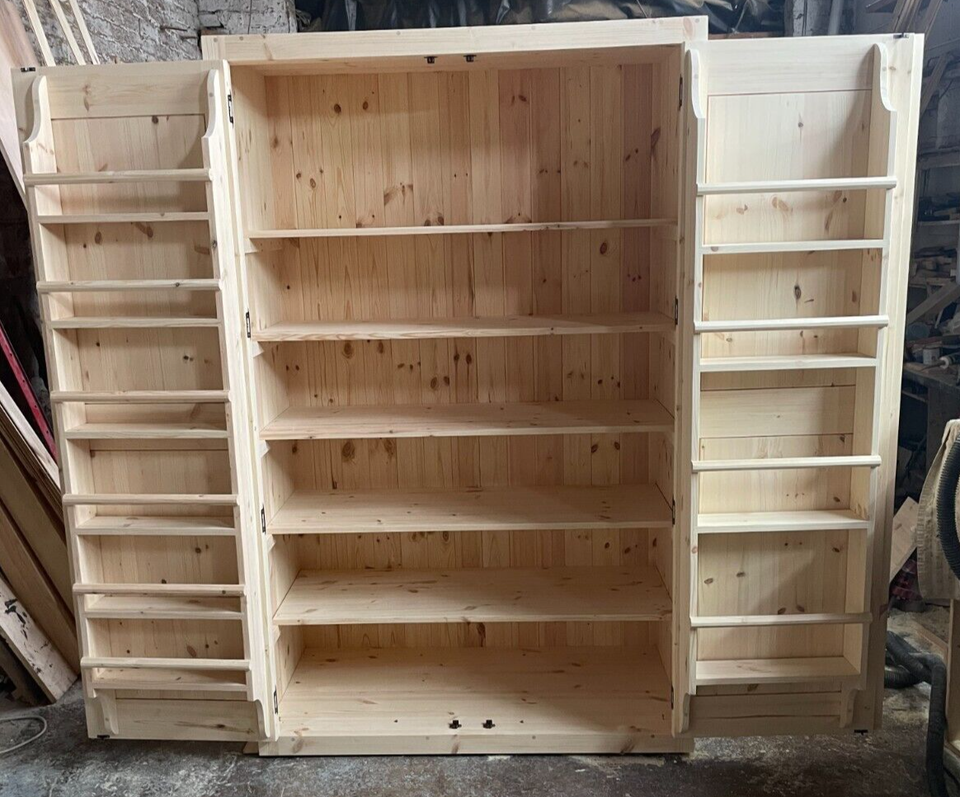 CUSTOM MADE BESPOKE SOLID PINE KITCHEN LARDER/DRESSER/BOOKCASE | eBay UK