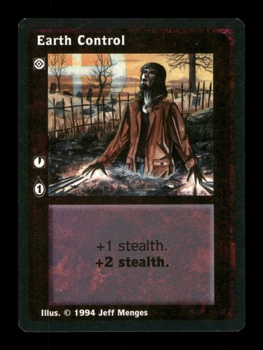 Earth Control Jeff Menges 1994 Jyhad Trading Card TCG | eBay