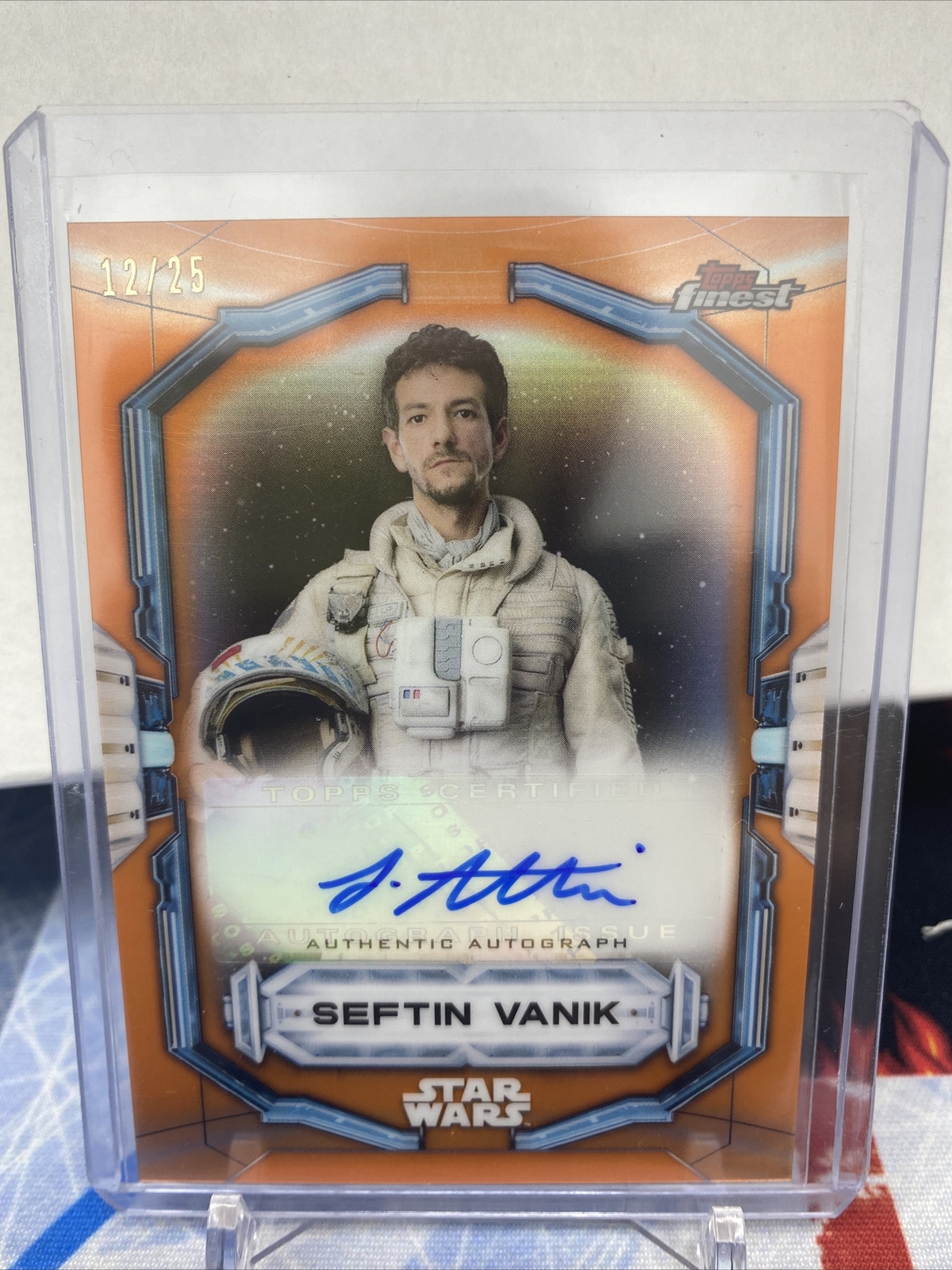 2022 Finest Star Wars Orange Refractor /25 Josef Altin Seftin Vanik Auto | eBay