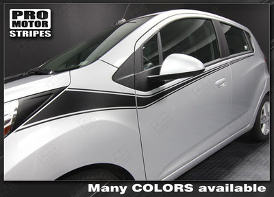Chevrolet Spark 2013 2014 2015 Side Accent Stripes Decals (Choose Color ...
