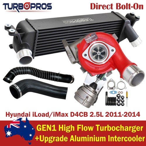 GEN1 High Flow Turbo+Intercooler&Hoses For Hyundai iLoad/iMax D4CB 2.5L ...