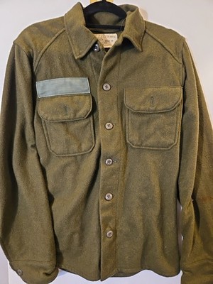 Vintage US Army Cold Weather Field Shirt Wool Blend OG 108 Mens X Small ...