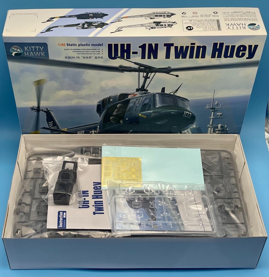 Kitty Hawk KH80158 1/48 UH-1N Twin Huey Brand New Complete Kit | eBay
