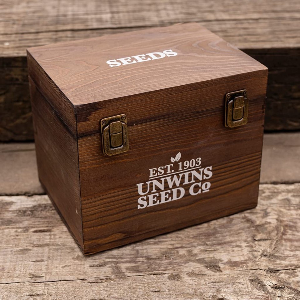 Unwins 32020150 Premium Gardeners' Seed Storage Box, Brown | eBay UK