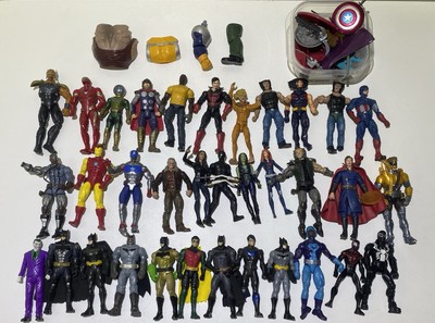 Marvel Legends Batman Spiderman Lot Of 33 Action Figures And Extras ...