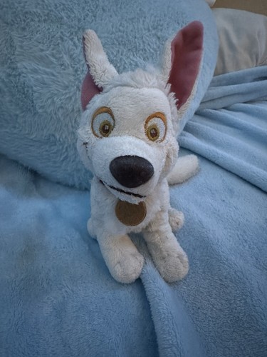 Disney UK Bolt Plush Small Stuffed Animal GOLD EYES READ!! | eBay