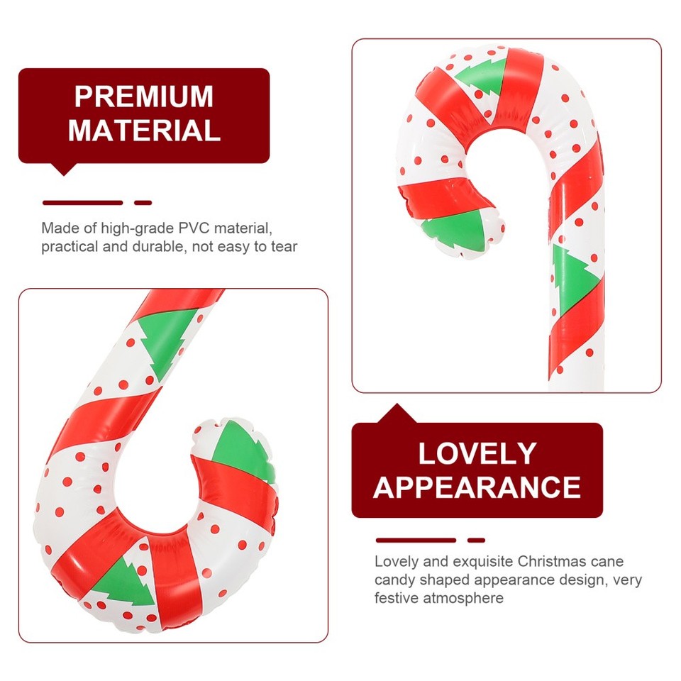 4 Pcs Christmas Candy Cane Hanging Decoration Inflatable Decorations ...