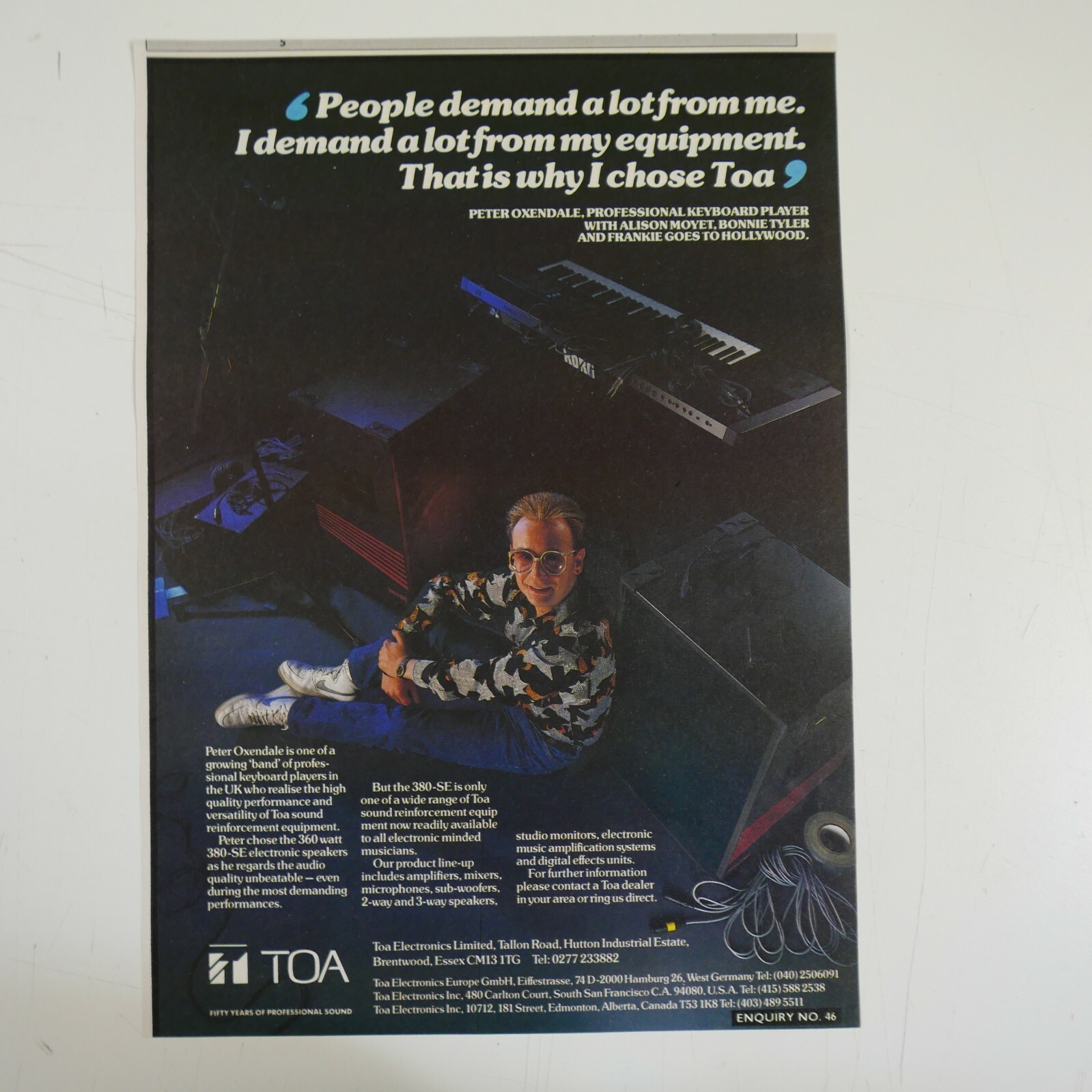 vintage 23x29cm magazine cutting TOA + peter oxendale | eBay UK