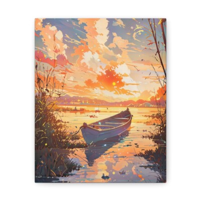 Mesmerizing Nautical Scene Canvas Art - Boat on Water | eBay