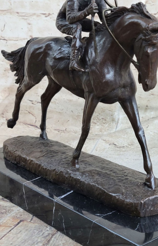 Horse Race Jockey Equestrian Kentucky Derby Bronze Metal Sculpture ...