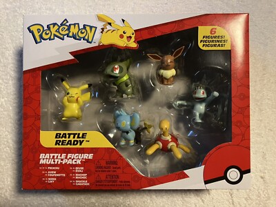 Pokemon Battle Figure Multi-Pack X6 Pikachu Axew Eevee Machop Shinx ...