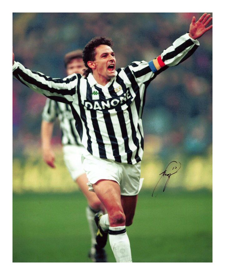 ROBERTO BAGGIO - JUVENTUS AUTOGRAPH SIGNED PHOTO POSTER PRINT | eBay