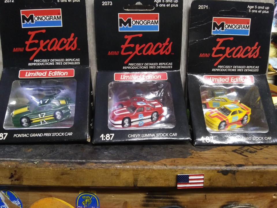 Mini Exact, Monogram 1990, race car series HO 1/87 Rare end of run cars | eBay