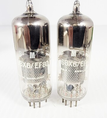 NOS Matched Pair Mullard CEI EF80 6BX6 Amp Tubes Blackburn England | eBay