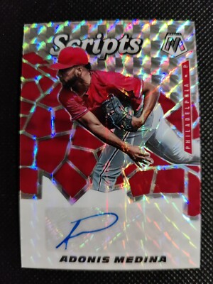 2021 Mosaic Baseball ADONIS MEDINA Scripts RC AUTOGRAPH - PHILLIES - # ...