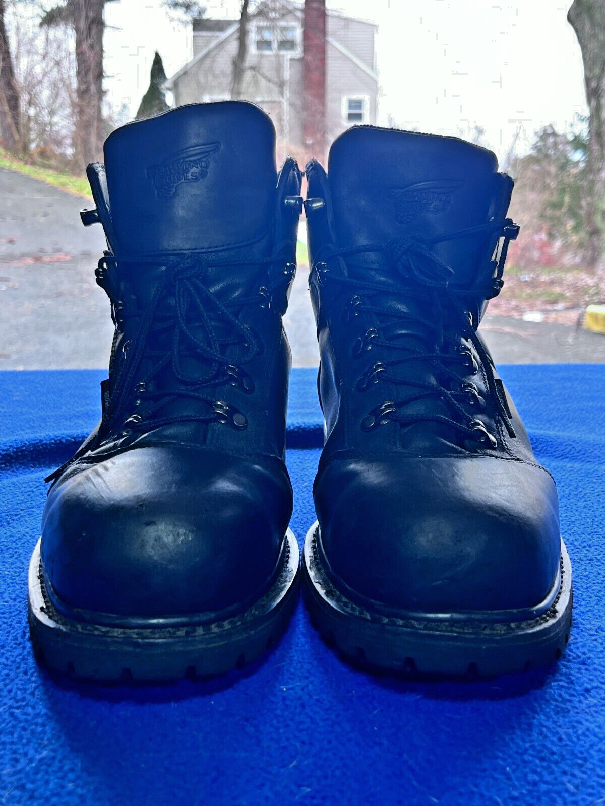 Red Wing Safety Rated Black Leather Boot Men's Size 9… - Gem