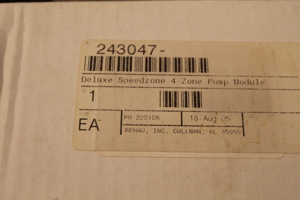 Rehau 243047; Hydronic Valve Controller, 4 Zone Pump Module Pex, NIX ...