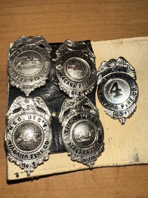 Niagara Fire Company NJ Badge Collection (5) Badges | eBay