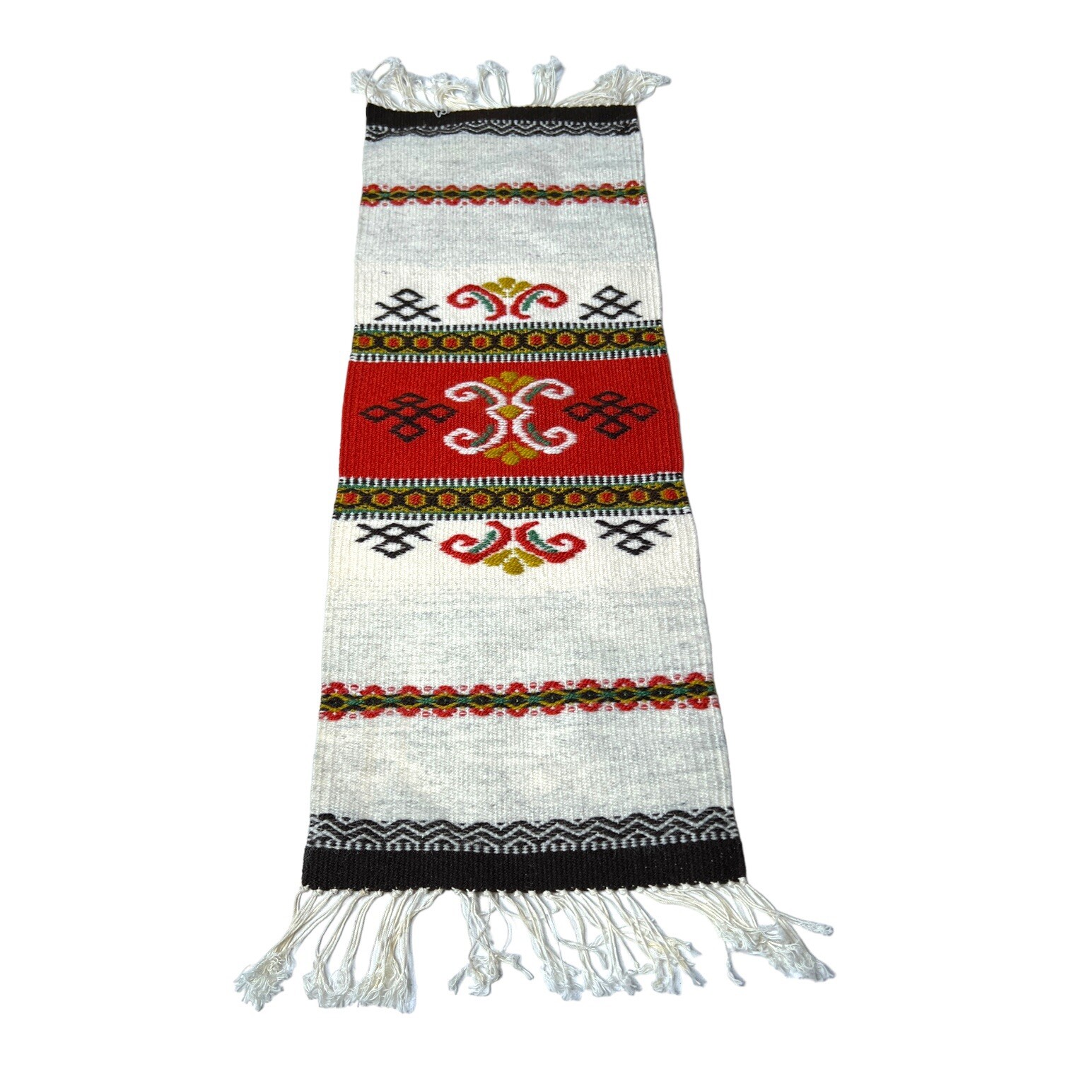Audhild Vikens Vevstove Norwegian Woven Wool Table Runner Wall Hanging ...