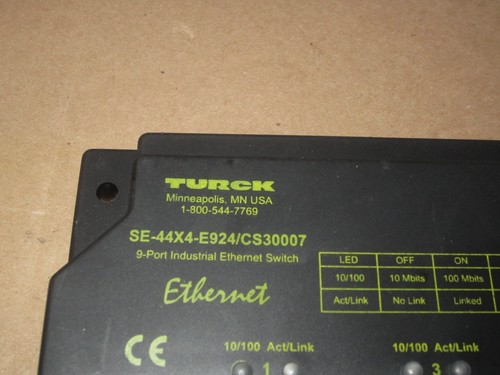 New Turck SE-44X4-E924/CS30007 Industrial 9 Port Ethernet Switch 10 ...