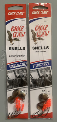2 Packs Eagle Claw 2 Way Spinner Rigs Size 4 129N-4 | eBay