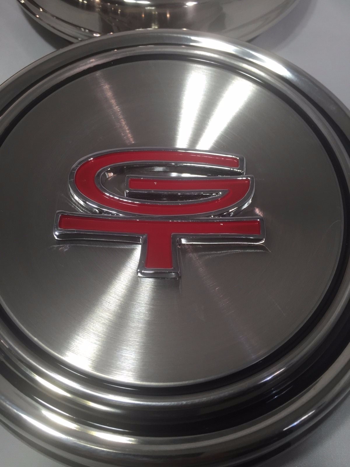 (Set/4) Polished Stainless Steel Hubcaps For 1967-1968 Mustang Torino ...