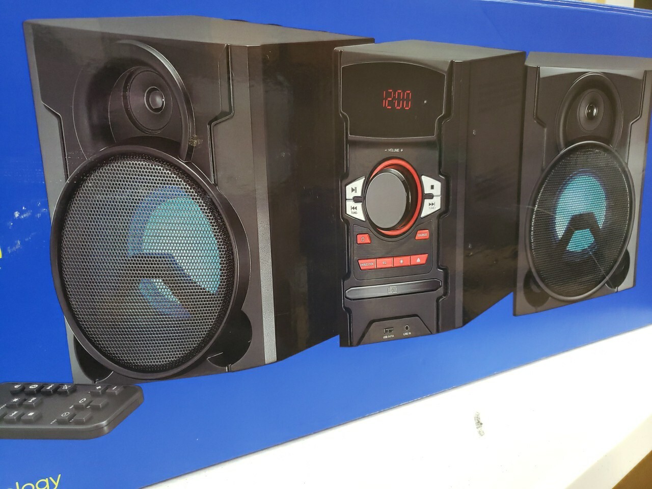 ONN Home Stereo Bluetooth 200 Watt Music System w/ CD Player and FM ...