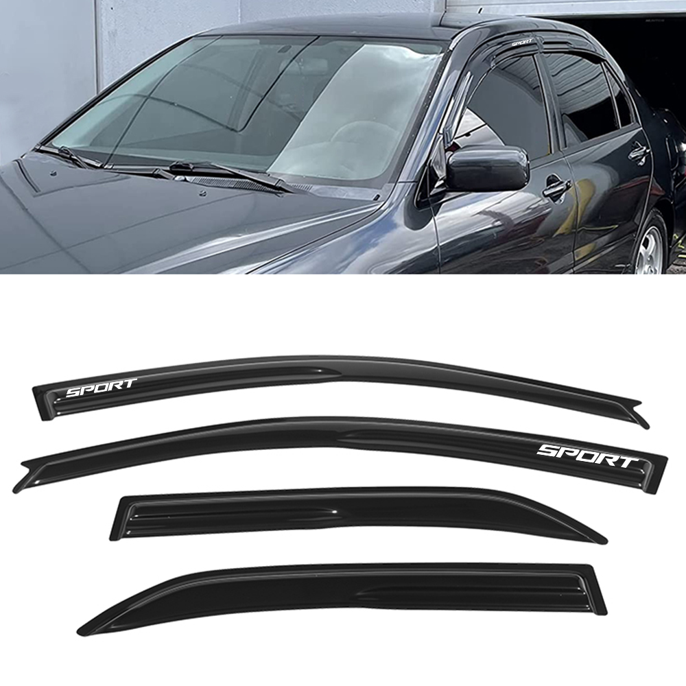 For 02-07 Mitsubishi Lancer Window Visor Acrylic Guard Smoke Mug Style ...
