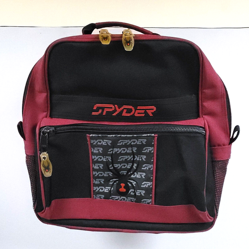 Spyder Backpack Ski Snowboard Boot Bag Logo Square Pockets VGUC 14x13x8 ...
