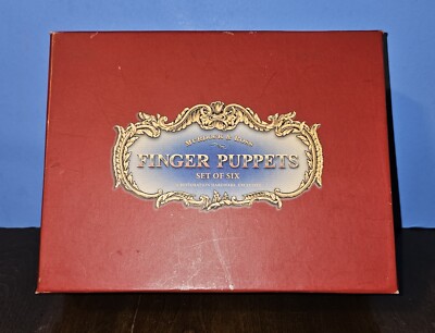 6 Murdock & Ross Finger Puppets W/ Box Restoration Hardware Lion, Seal ...