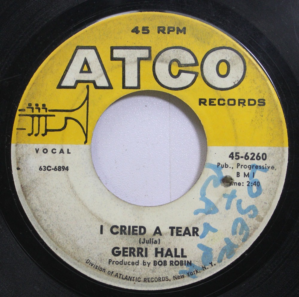 Hear! R&B 45 Gerri Hall - Mr. Blues / I Cried A Tear On Atco | eBay