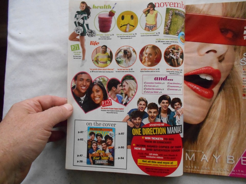 SEVENTEEN Magazine-NOVEMBER 2012 ONE DIRECTION | eBay
