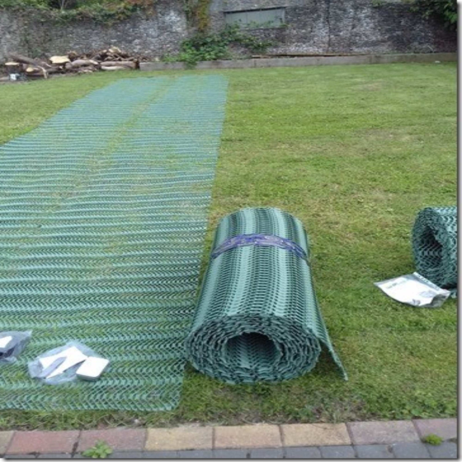 1m x 10m Grass Reinforcement Lite Mesh 10mm Lawn Path & Parking Ground ...