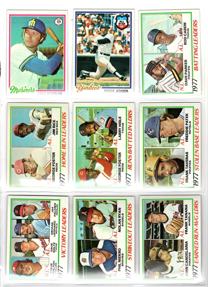 1978 Topps Baseball Complete Set 726 Trammell Murray Molitor RC EX/EXMT ...