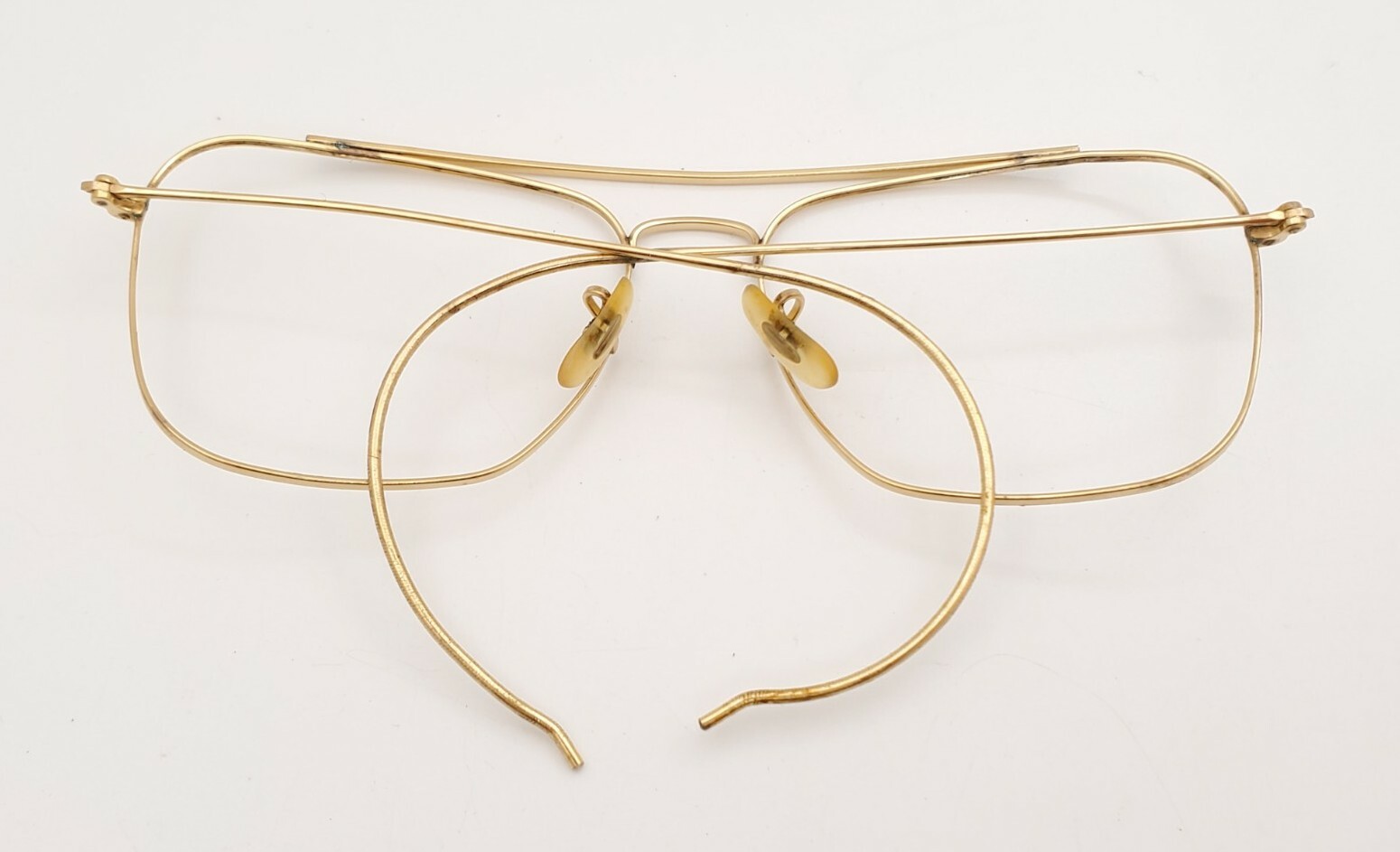 Vintage B&L Ray Ban Bausch & Lomb 58mm Gold Echelon Cable Temples Frame ...