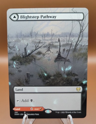 BORDERLESS Blightstep Pathway x1 MTG Kaldheim Magic Light Play LP ...