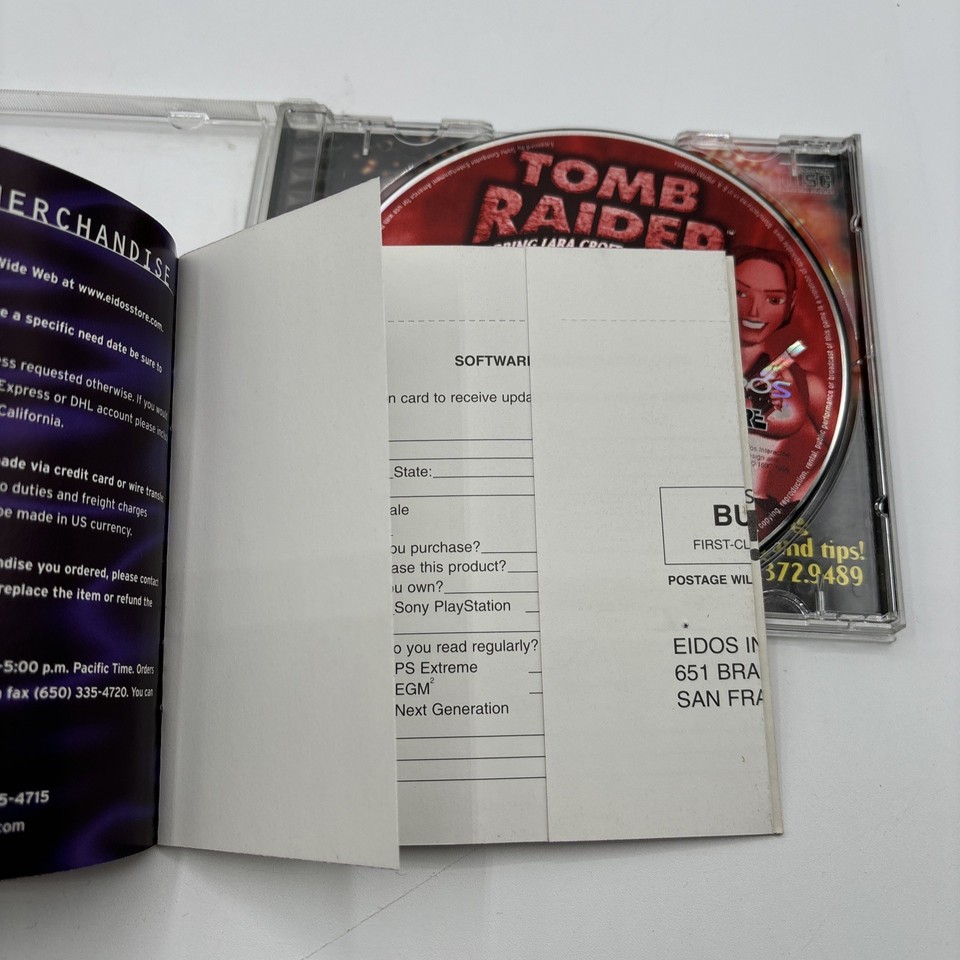 Sony Playstation: TOMB RAIDER 2 Black-Label COMPLETE Reg Card Lara ...