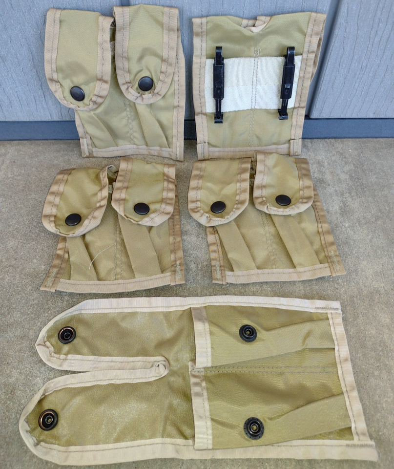 (1) US ALICE DOUBLE PISTOL MAG POUCH DESERT TAN w/ ALICE CLIPS | eBay