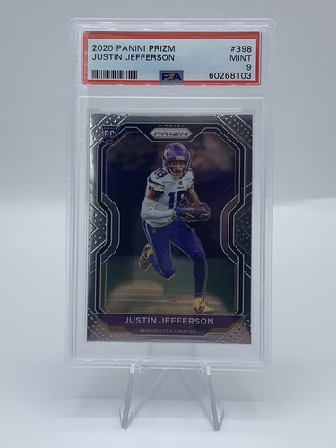 Justin Jefferson 2020 Panini Prizm Rookie RC #398 PSA 9 MINT Minnesota ...