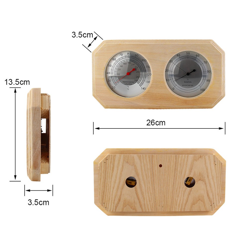Premium Sauna Room Wooden Thermometer Hygrometer Sauna Equipment ...