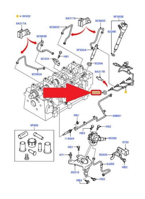 Genuine Ford Fuel Injector Leak off Pipe O Ring Seal 10 Pcs Set 1673574 ...